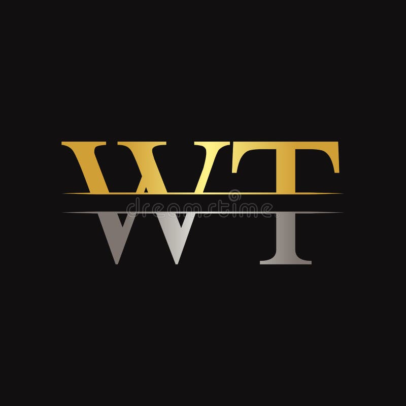 Initial WT Letter Linked Logo. Creative Letter WT Logo Design Vector ...