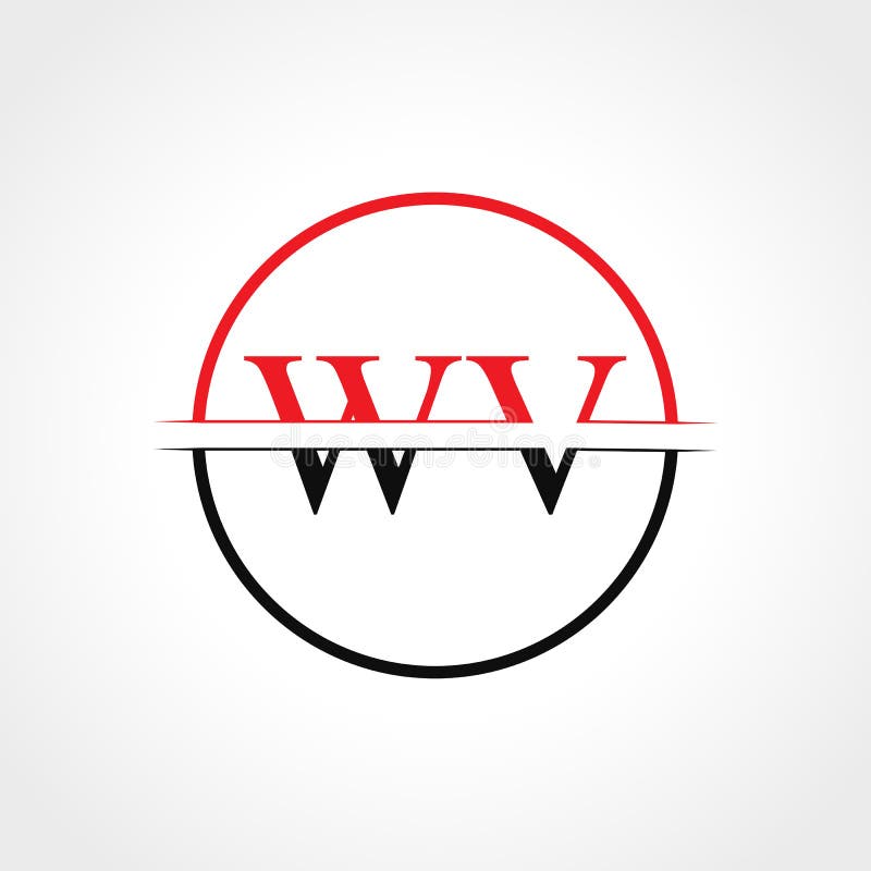 Initial WV Letter Linked Logo. Creative Letter WV Logo Design Vector ...