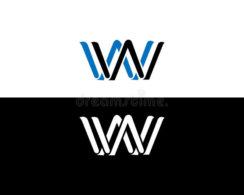 Initial WW Letter Creative Modern Stock Vector - Illustration of ...