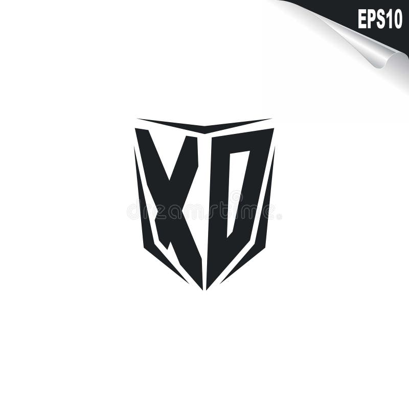 Initial XD Logo Design with Shield Style, Logo Business Branding Stock ...