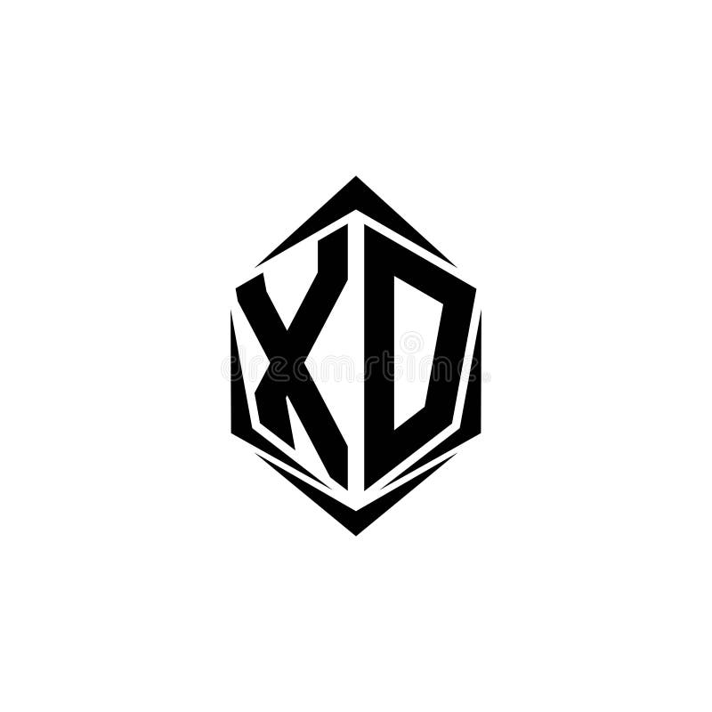 Initial XD Logo Design with Shield Style, Logo Business Branding Stock ...