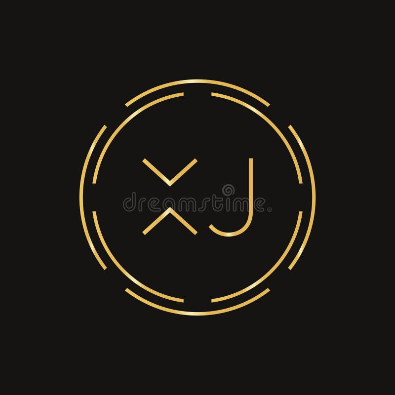 Initial XJ Letter Logo Design Vector Template. Abstract Circle Letter ...