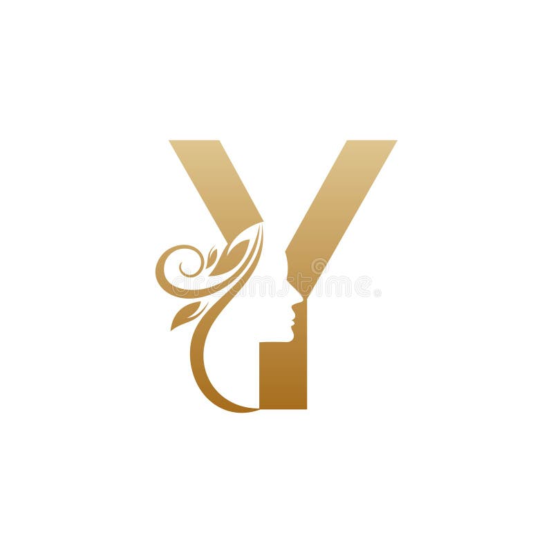 Initial Y Face Beauty Logo Design Templates Stock Illustration ...