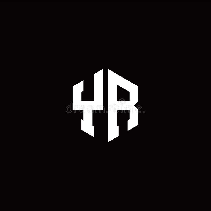 Initial Y R Letter with Polygon Modern Style Logo Template Vector Stock ...