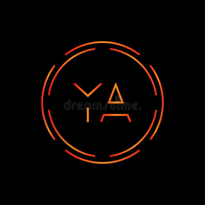 Initial YA Logo Design Vector Template. Creative Circle Letter YA ...