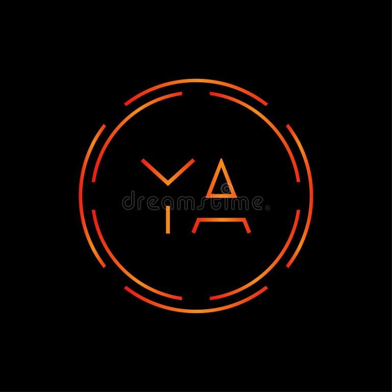 Initial YA Logo Design Vector Template. Creative Circle Letter YA ...