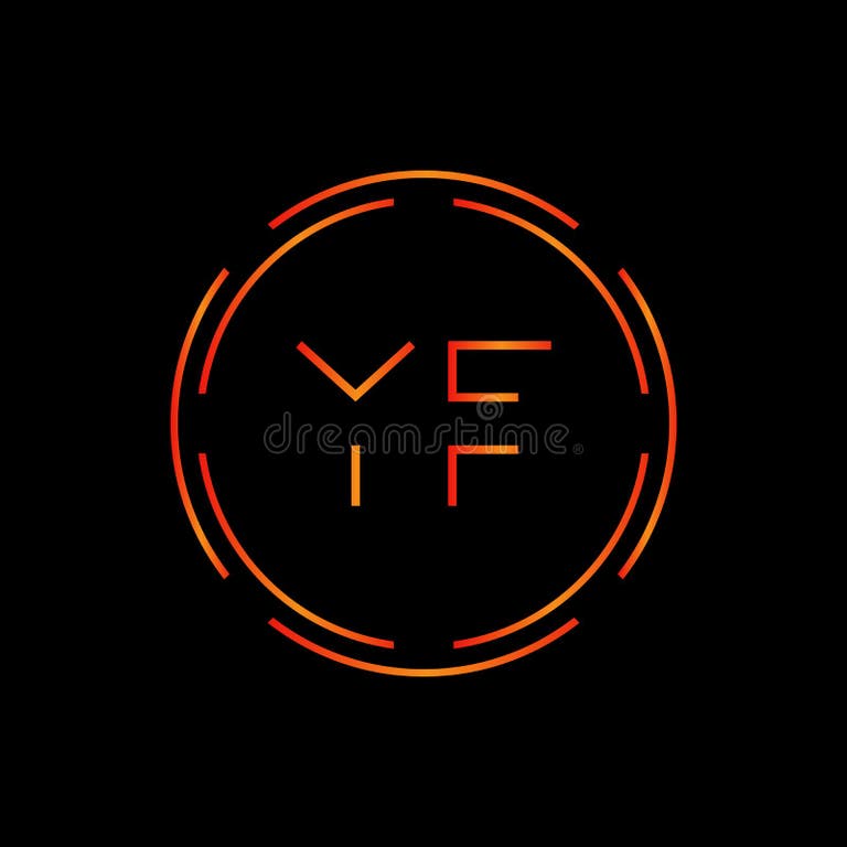 Initial YF Logo Design Vector Template. Creative Circle Letter YF ...