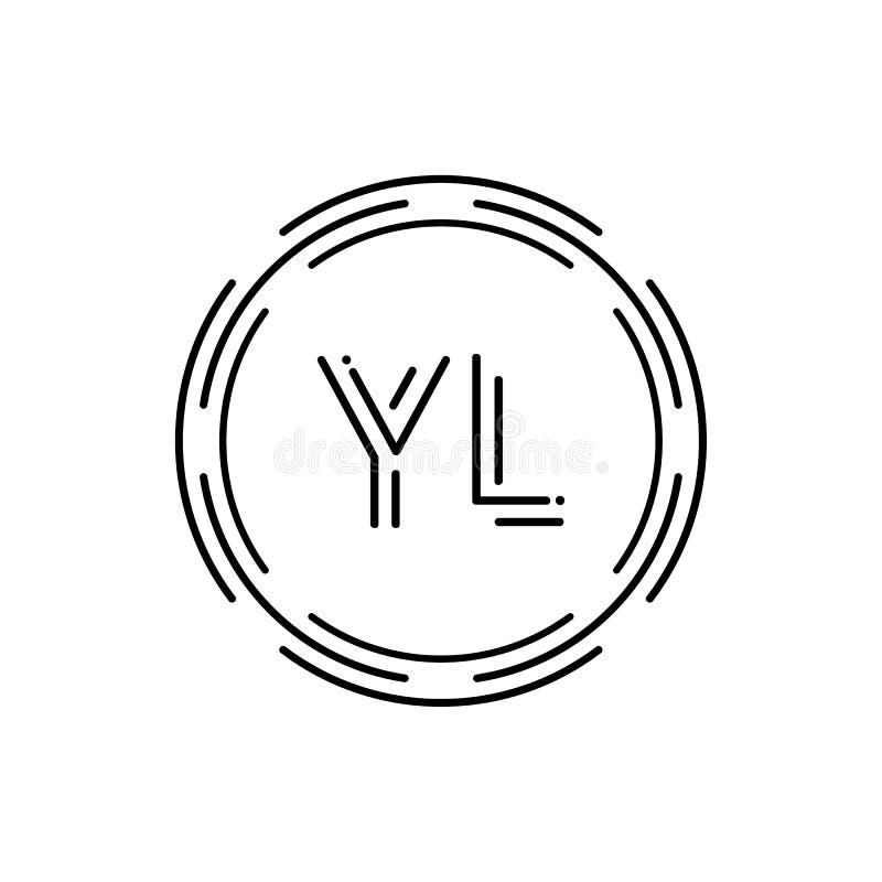 Initial YL Logo Design Vector Template. Creative Circle Letter YL ...