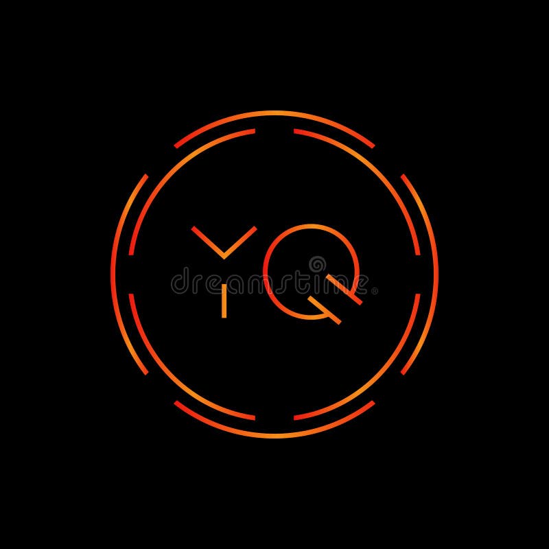 Initial YQ Logo Design Vector Template. Creative Circle Letter YQ ...