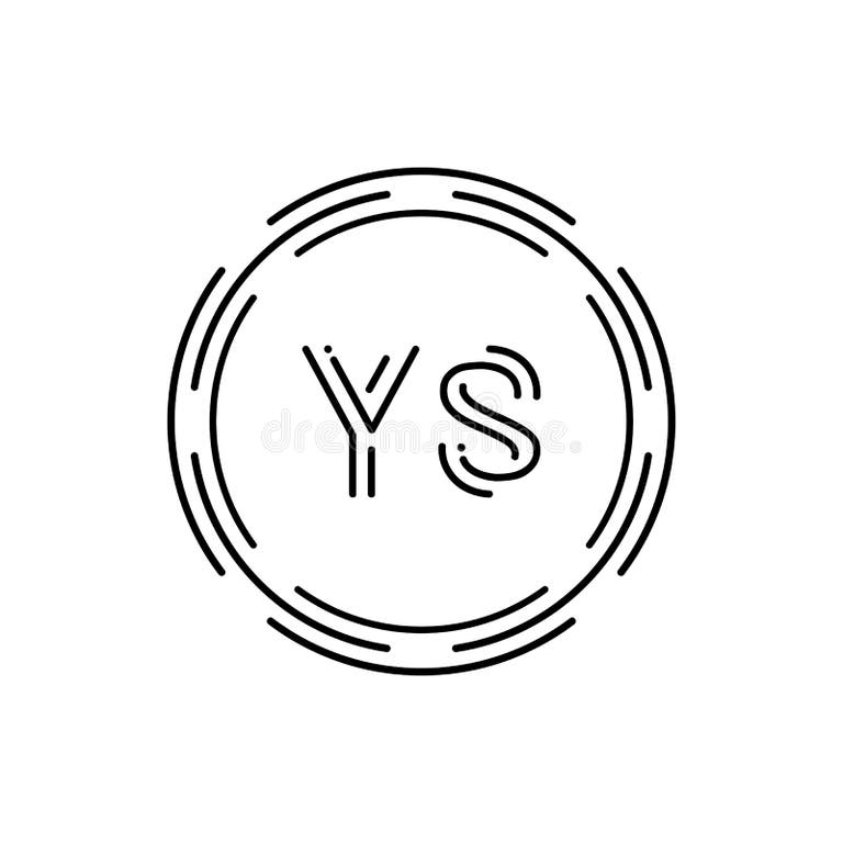 Initial YS Logo Design Vector Template. Creative Circle Letter YS ...