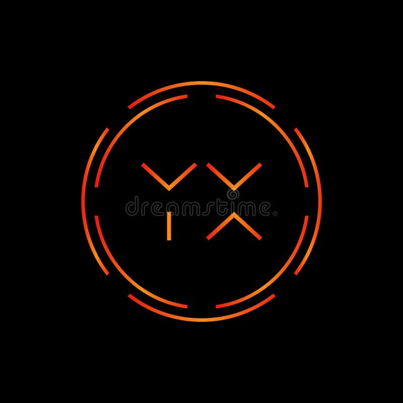 Initial YX Logo Design Vector Template. Creative Circle Letter YX ...