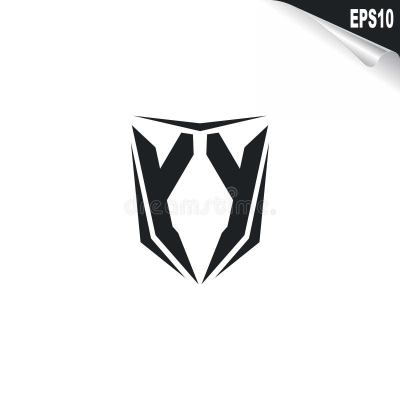 Initial YY Logo Design with Shield Style, Logo Business Branding Stock ...