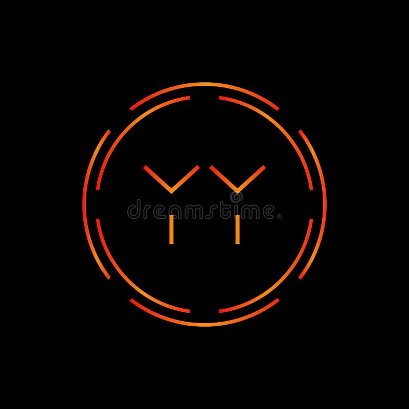 Initial YY Logo Design Vector Template. Creative Circle Letter YY ...