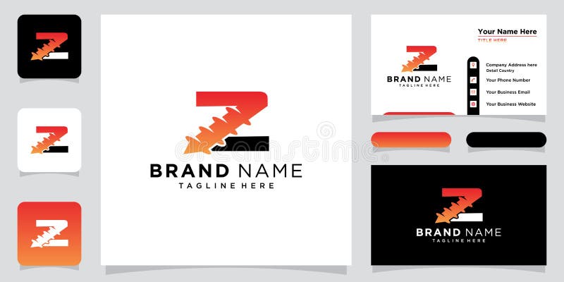 Initial Z Drilling Logo Design Vector Template Stock Vector ...