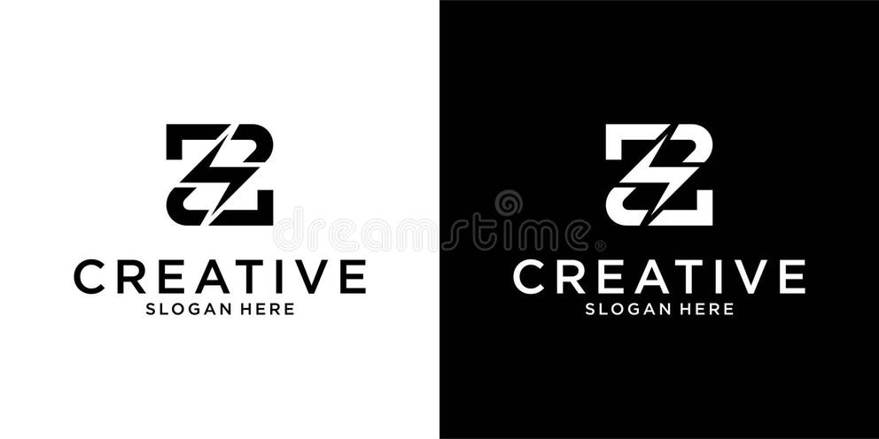 Letter Initial Power Lightning Logo Vector Design Stock Illustrations ...