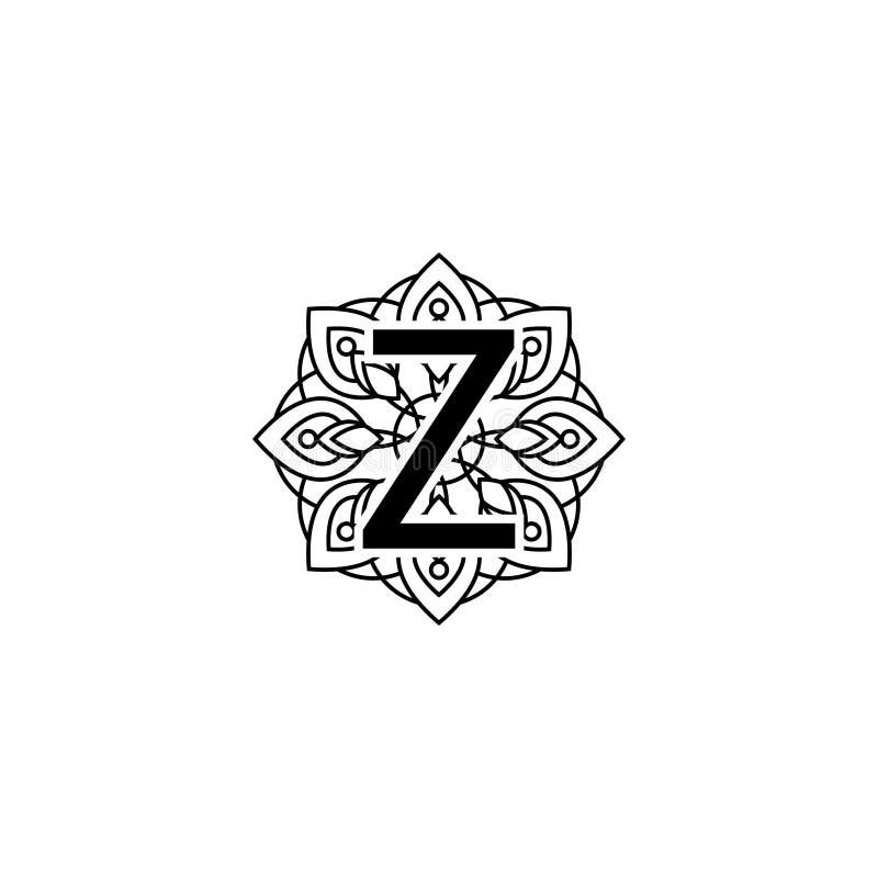 Initial Z Mandala Vector Design Template Illustration Stock ...