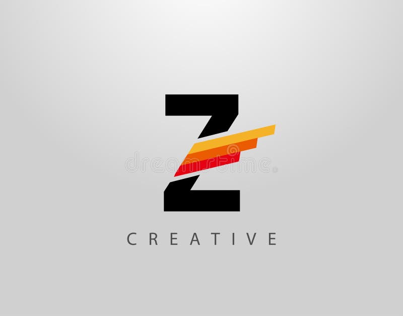 Initial Z Monogram Logo. Abstract Wing and Strip Z Letter Icon Stock ...