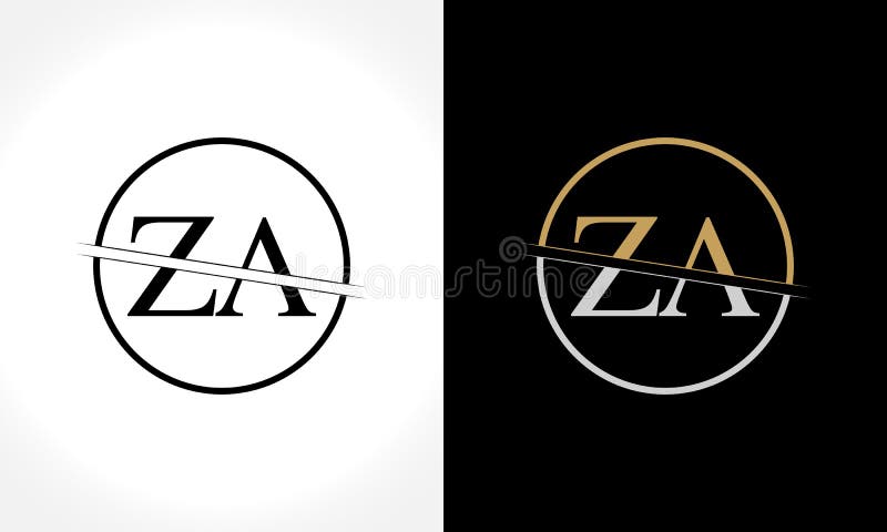 Initial ZA Logo Design Vector Template. Creative Letter ZA Business ...