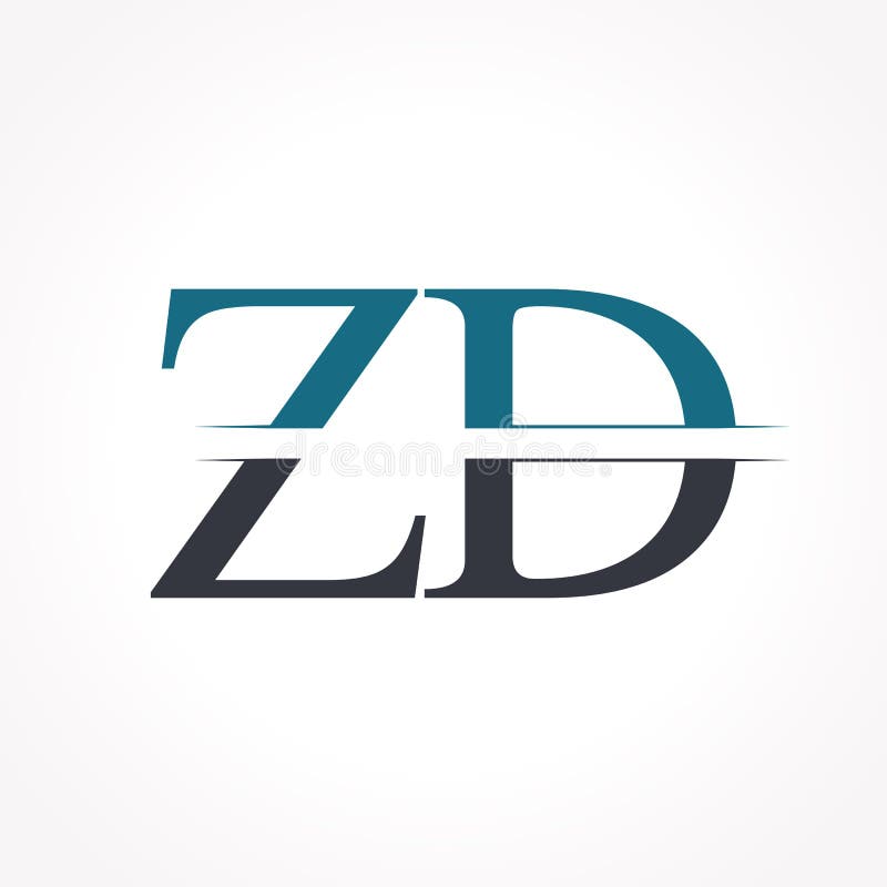 Initial ZD Logo Design Vector Template. Creative Letter ZD Business ...