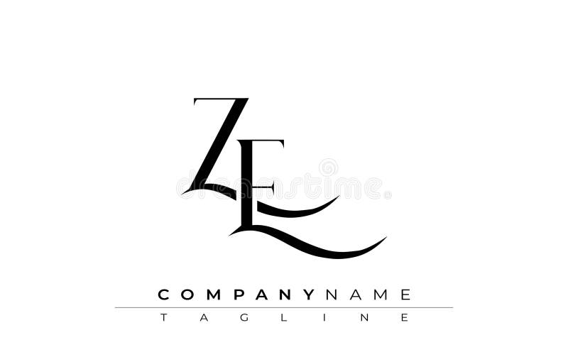 Initial ZE Logo Design Vector Stock Vector - Illustration of emblem ...