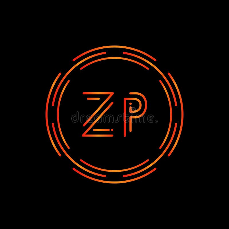 Initial ZP Logo Design Vector Template. Digital Circle Letter ZP ...