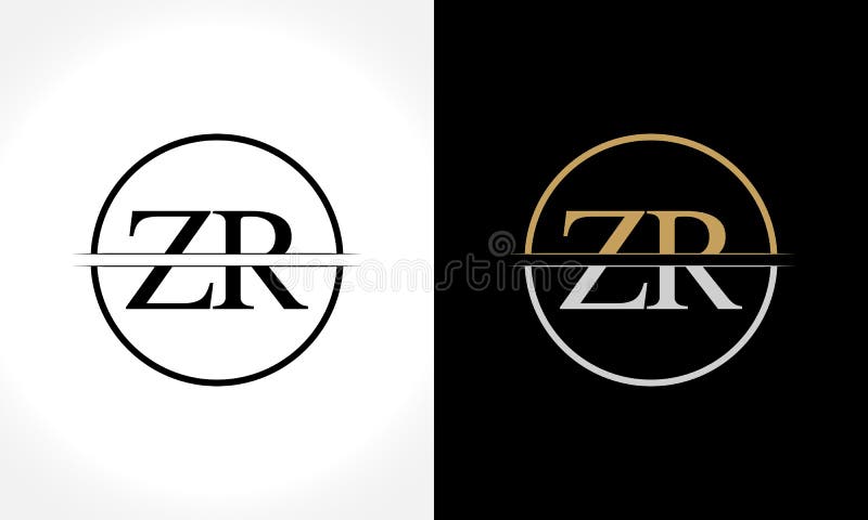 Initial ZR Logo Design Vector Template. Creative Letter ZR Business ...