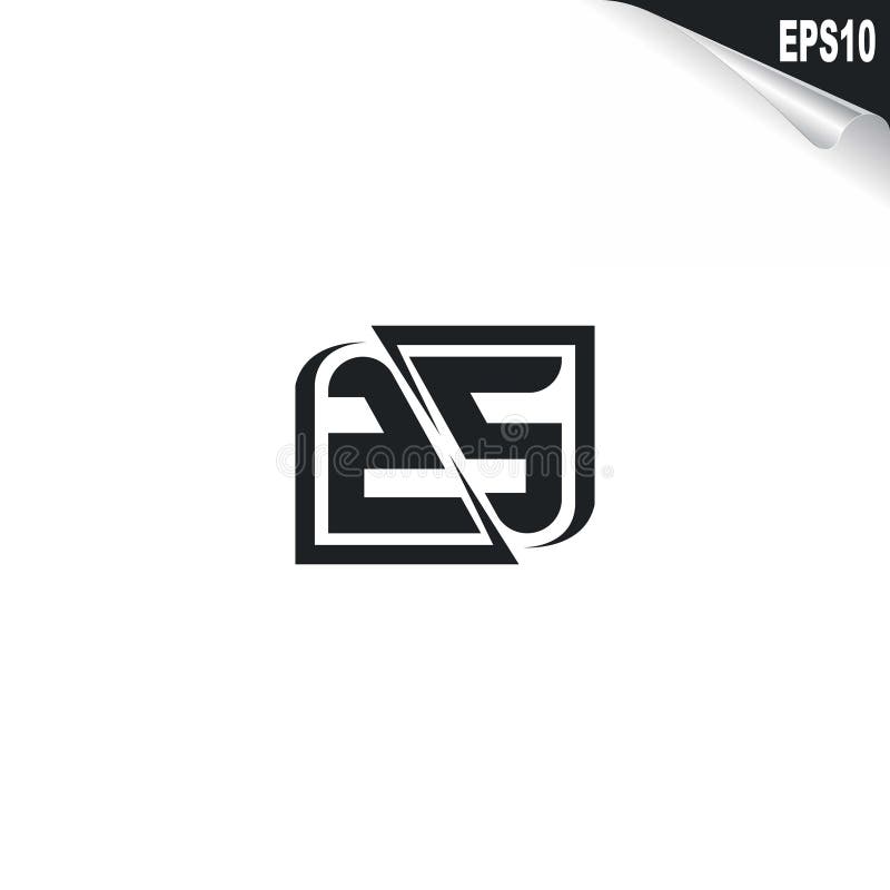 Initial ZS Logo Design with Shape Style, Logo Business Branding Stock ...