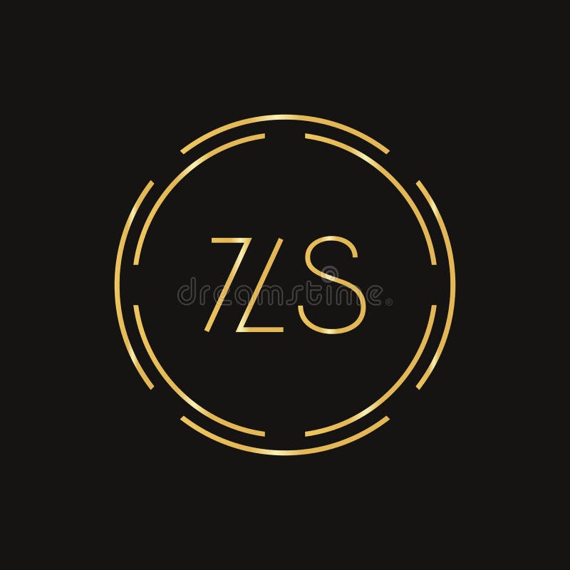 Initial ZS Logo Design Vector Template. Digital Circle Letter ZS ...