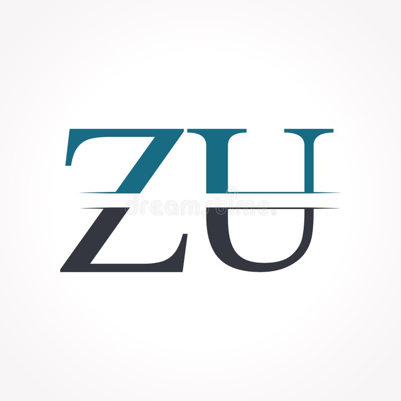 Initial ZU Logo Design Vector Template. Creative Letter ZU Business ...