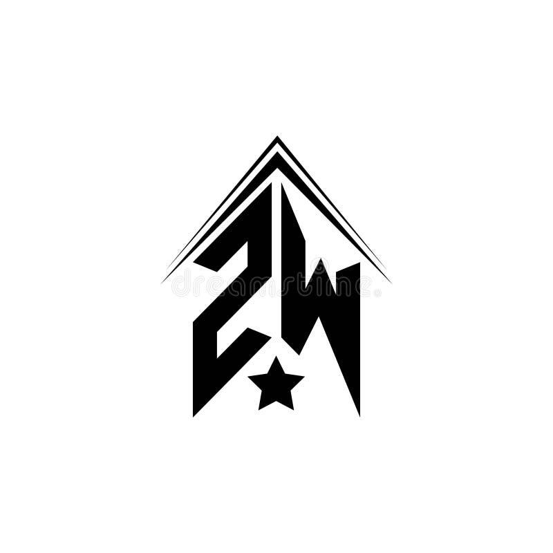 Initial ZW Logo Design with Shape Style, Logo Business Branding Stock ...