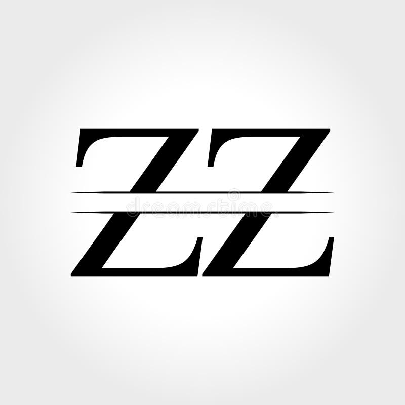 Letter Z ZZ Logo Design Simple Vector Stock Vector - Illustration of ...