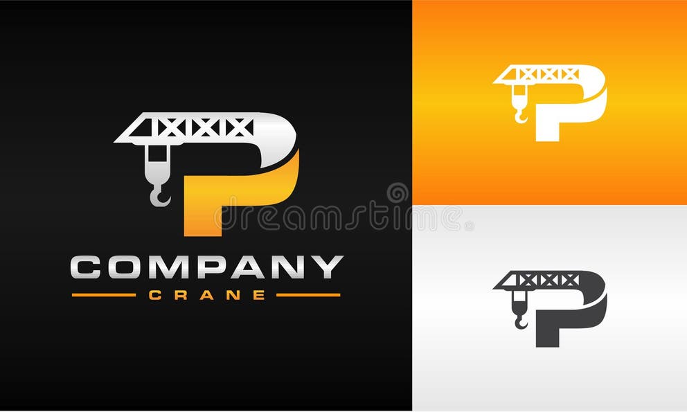 Initialen des pKran-Logos vektor abbildung. Illustration von geschäft ...