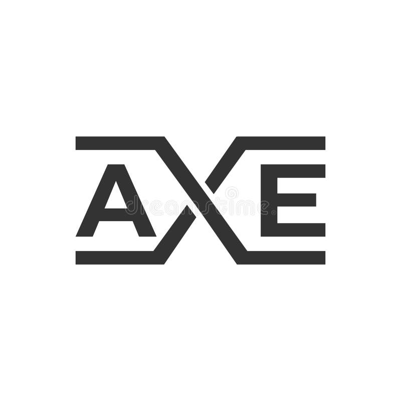 Initials AXE Letter Typography Logo Stock Vector - Illustration of ...
