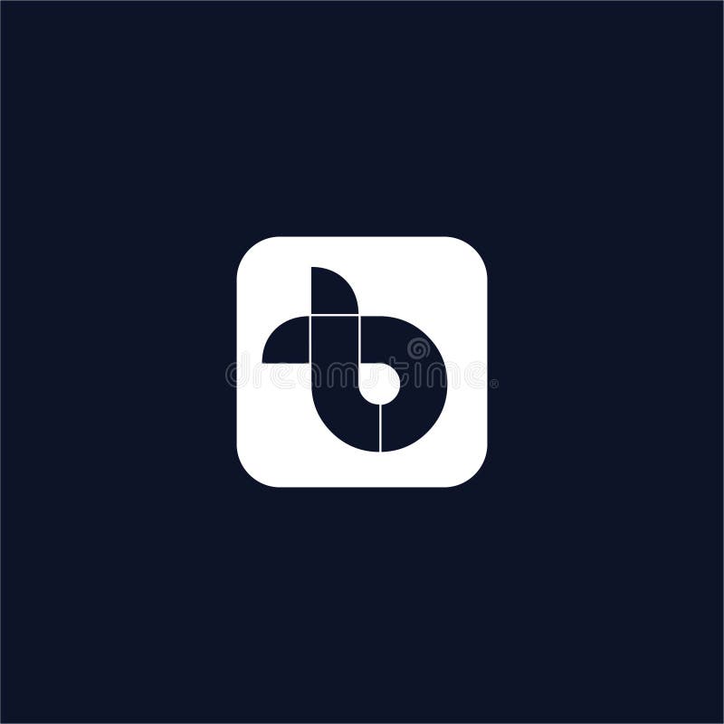 The Initials B Logo is Simple and Modern Stock Vector - Illustration of ...