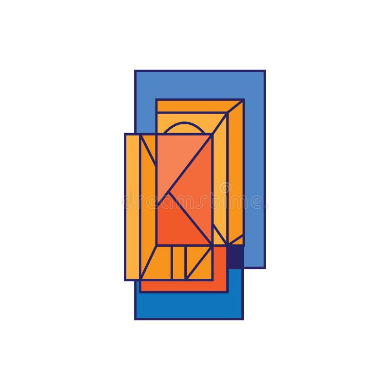 Initials K Vector Design Door Line Illustration Template Design Stock ...