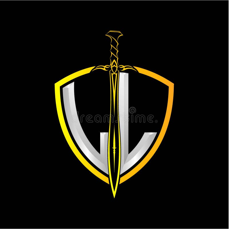 The Initials L L is a Shield Decorated with Knightly Swords, the ...