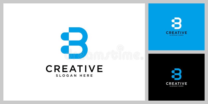Initials Letter B Logo Vector Design Stock Vector - Illustration of ...