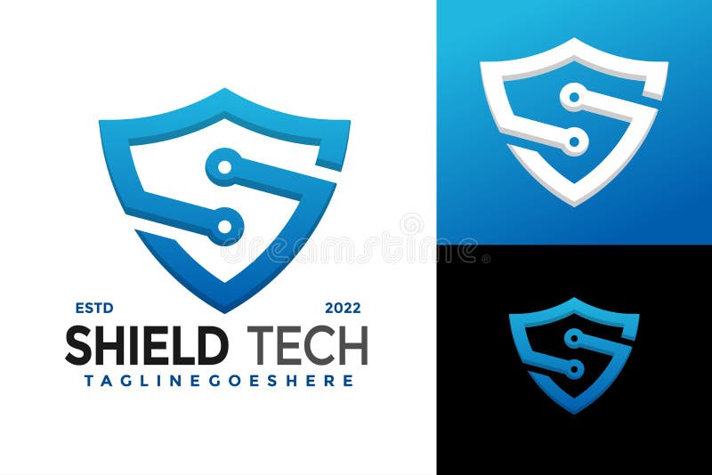 Initials Letter S Shield Technology Logo Design, Brand Identity Logos ...