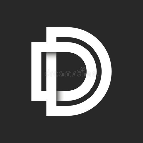 Initials Letters DD Shape Logo Monogram, Two Letters D Together ...