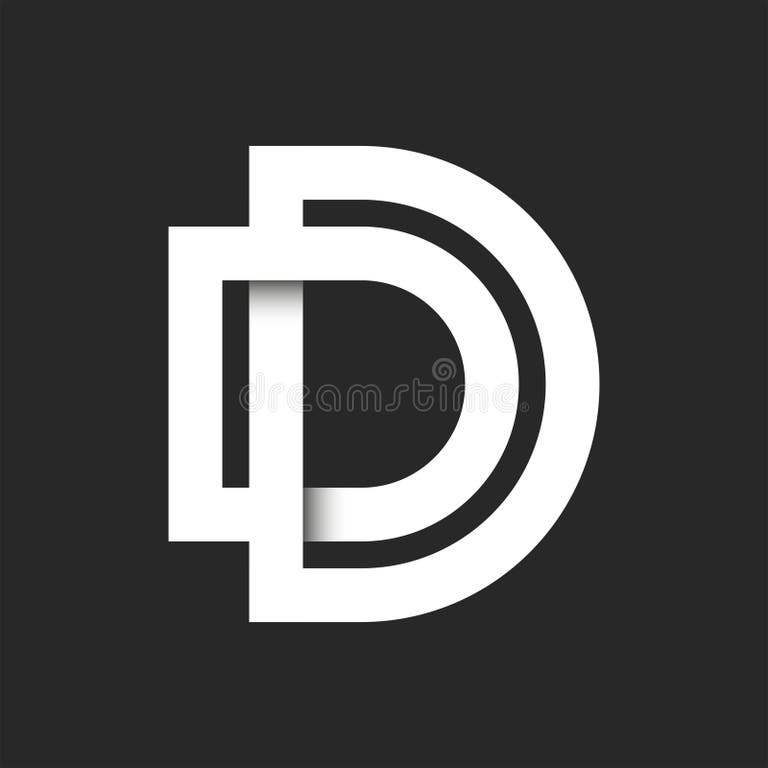 Initials Letters DD Shape Logo Monogram, Two Letters D Together ...