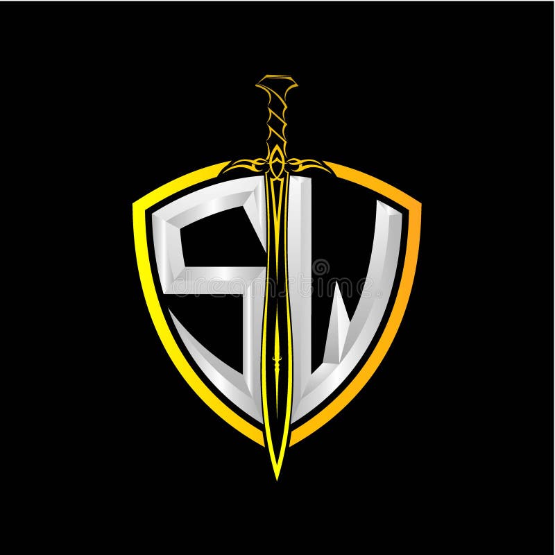 Sword Letters V Monogram Logo Stock Vector - Illustration of concept ...