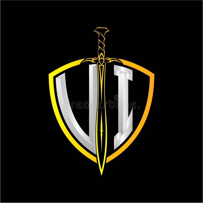 The Initials V I is a Shield Decorated with Knightly Swords, the ...