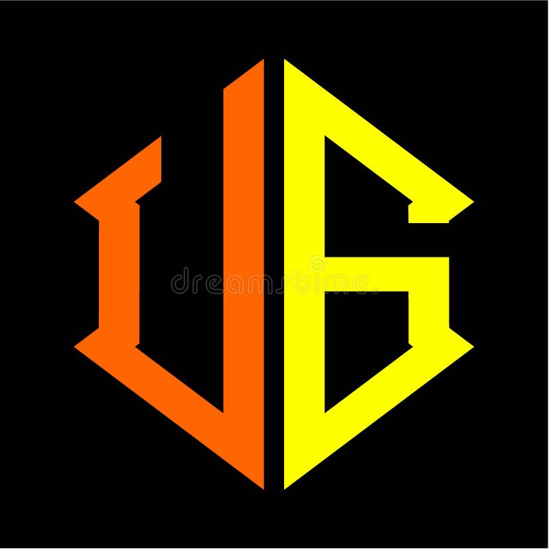 The Initials Z M Hexagon Monogram Logo in Orange and Yellow Stock ...