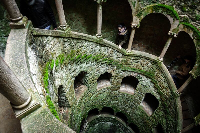 The Initiation Well Pattern with Three Blurred Tourists Editorial ...