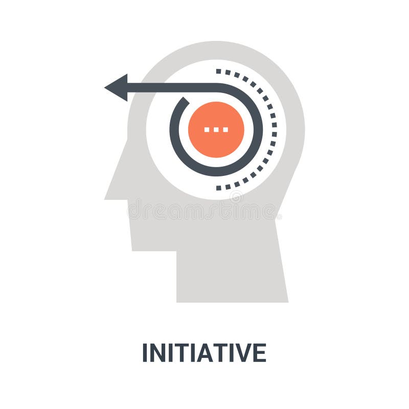 Initiative Flat Icon Design Concept Stock Vector - Illustration of ...