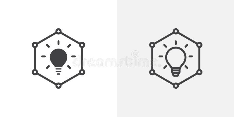 Initiative Thin Line Vector Icon Set Stock Vector - Illustration of ...