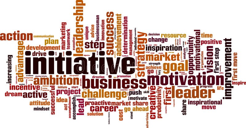 Initiative word cloud stock vector. Illustration of development - 244630122