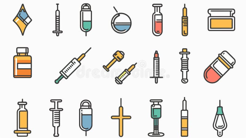 Medical Tools Injection Icon for Healthcare Professionals Stock Vector ...