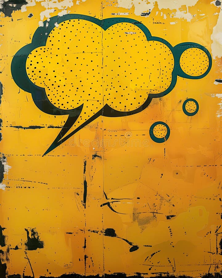 Retro Comic Book Thought Bubble Word Cloud, Humorous and Fun Cartoon ...