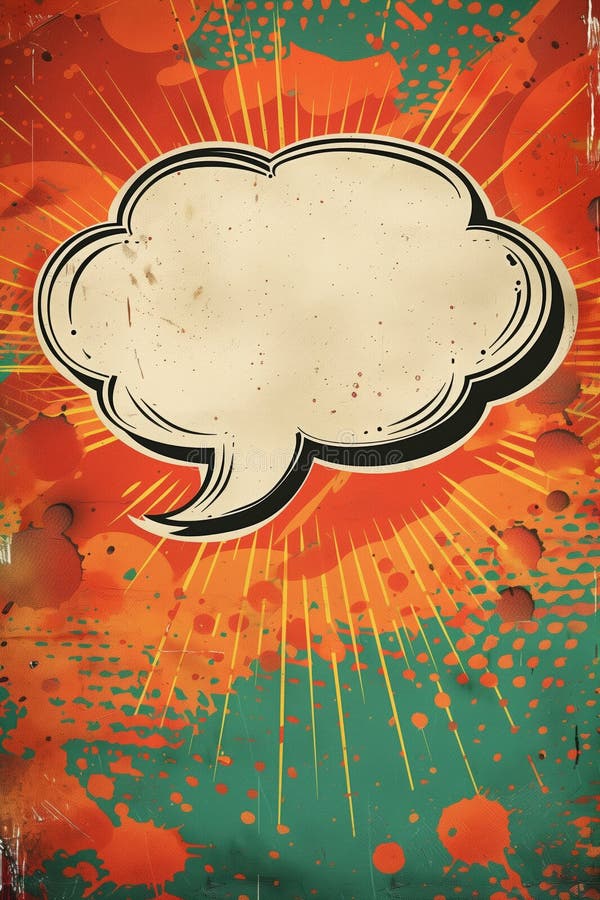 Retro Comic Book Thought Bubble Word Cloud, Humorous and Fun Cartoon ...